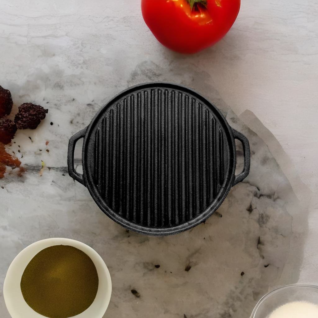 Round double side grill 30 CM | k&k cookware
